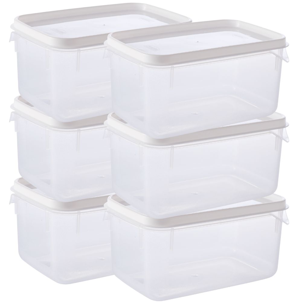 Potes - Pote de plástico transparente para freezer e micro-ondas 1,9 ...