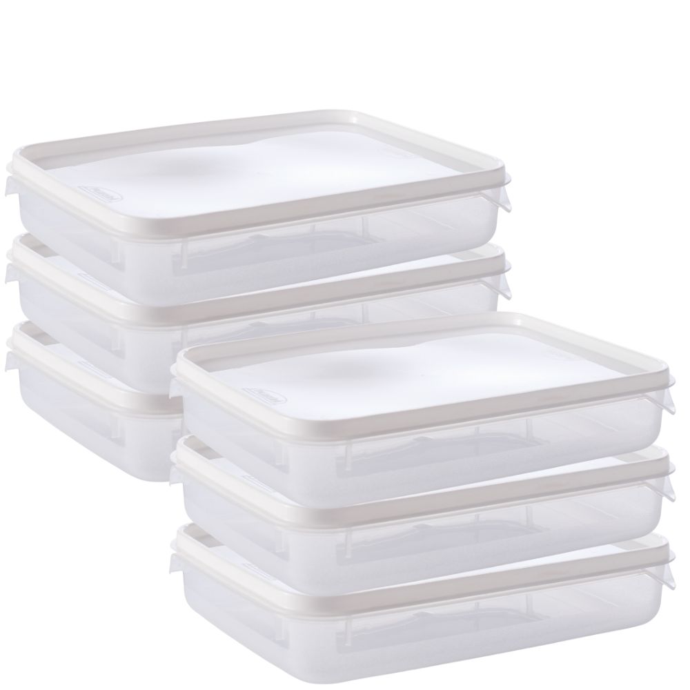 Potes - Pote de plástico transparente para freezer e micro-ondas 2 ...