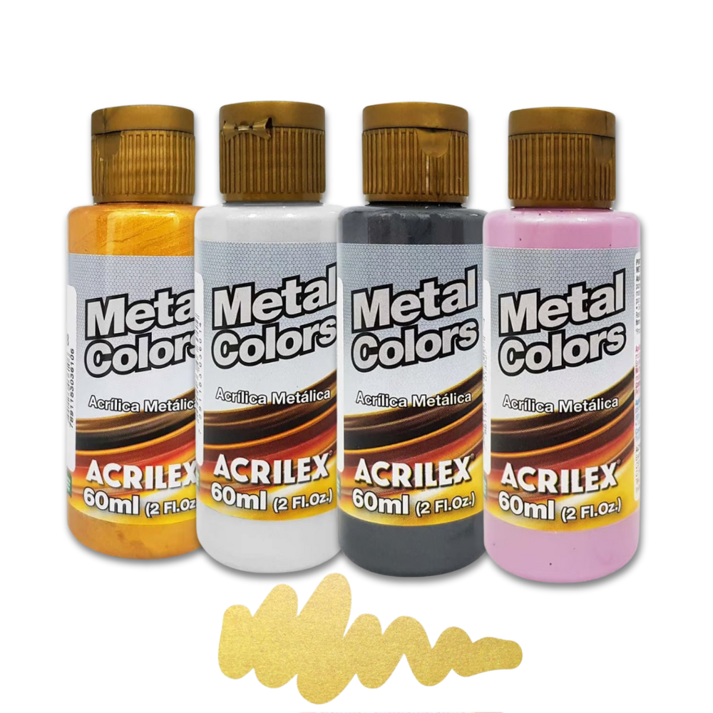 Pintura - Tinta Acrílica Metal Colors 60ml Acrilex - Beco do Armarinho ...